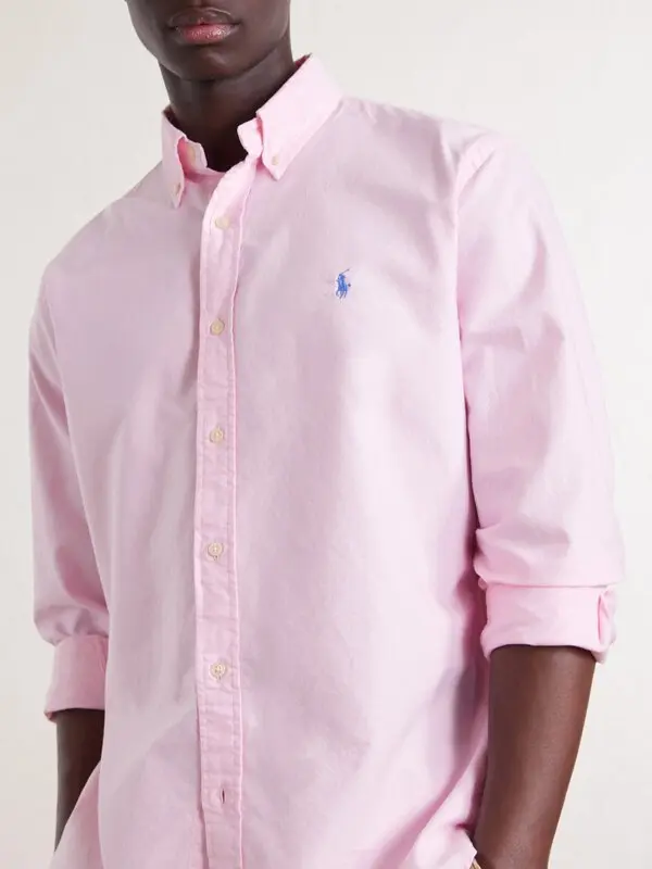 Polo Ralph Lauren Logo-embroidered Cotton Oxford Shirt - Pink