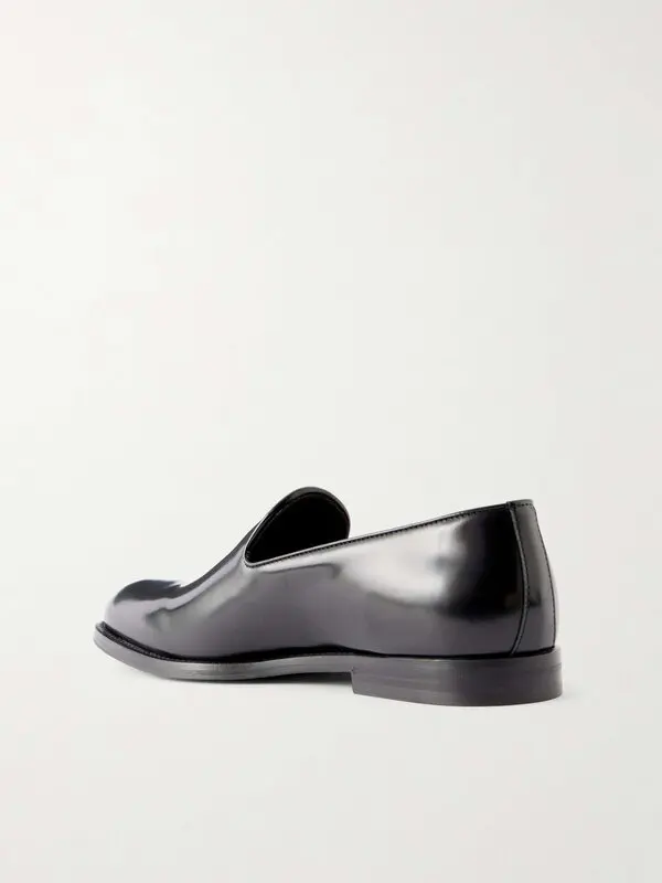 Brunello Cucinelli Evening Glossed Leather Loafer