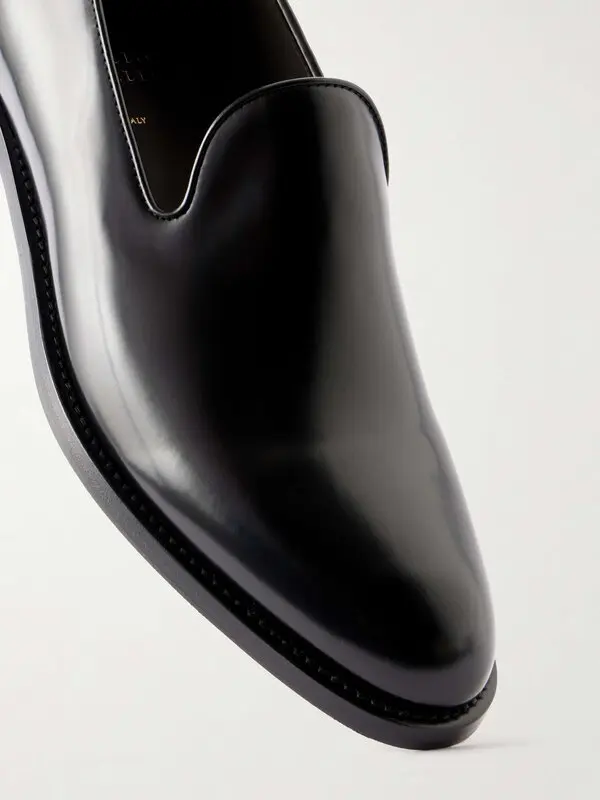 Brunello Cucinelli Evening Glossed Leather Loafer