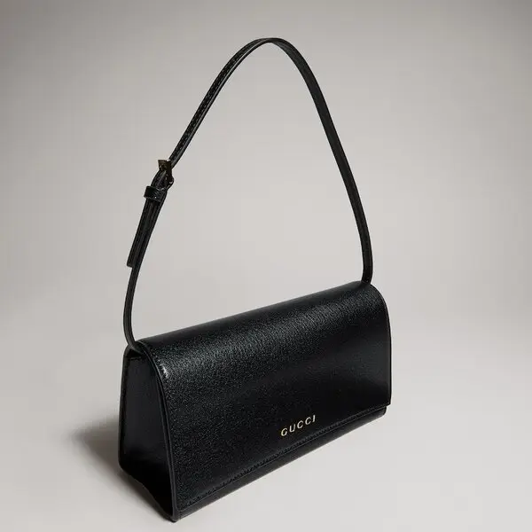 Gucci Mini Pouch With Lettering Leather