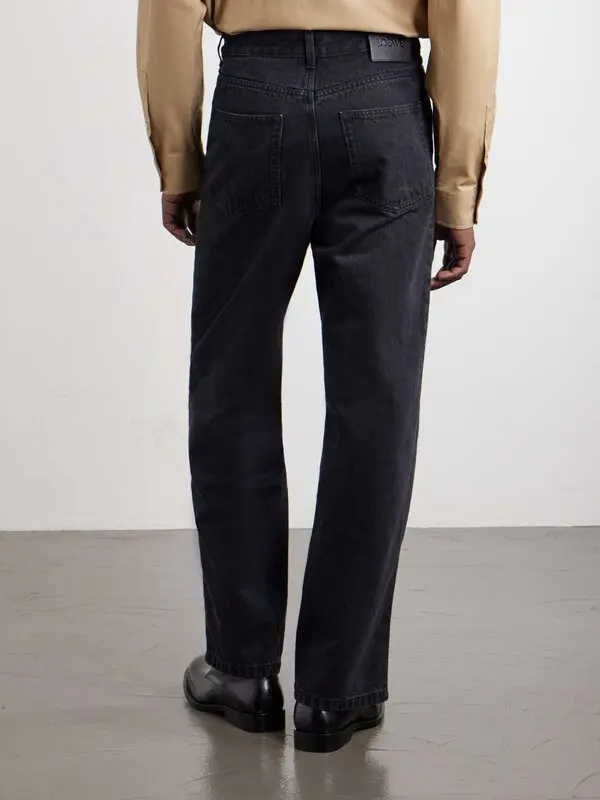 Loewe Wide-leg Anagram-embroidered Jeans