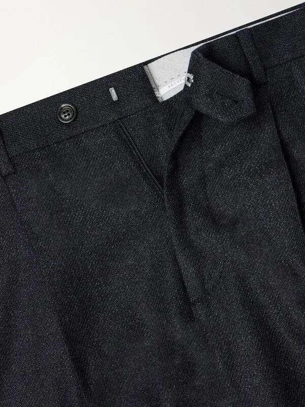 Brunello Cucinelli Straight-leg Pleated Virgin Wool Trousers