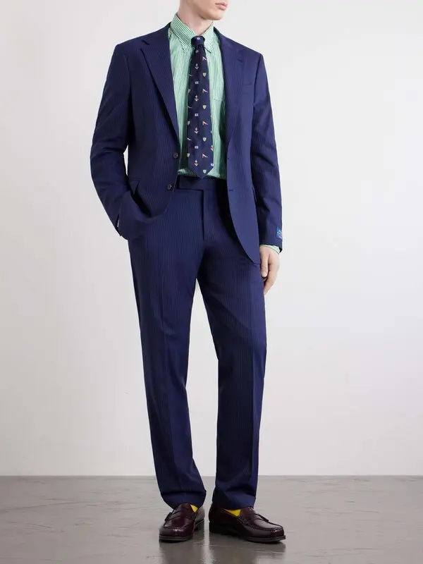 Polo Ralph Lauren Straight-leg Pinstriped Wool-blend Suit Trousers