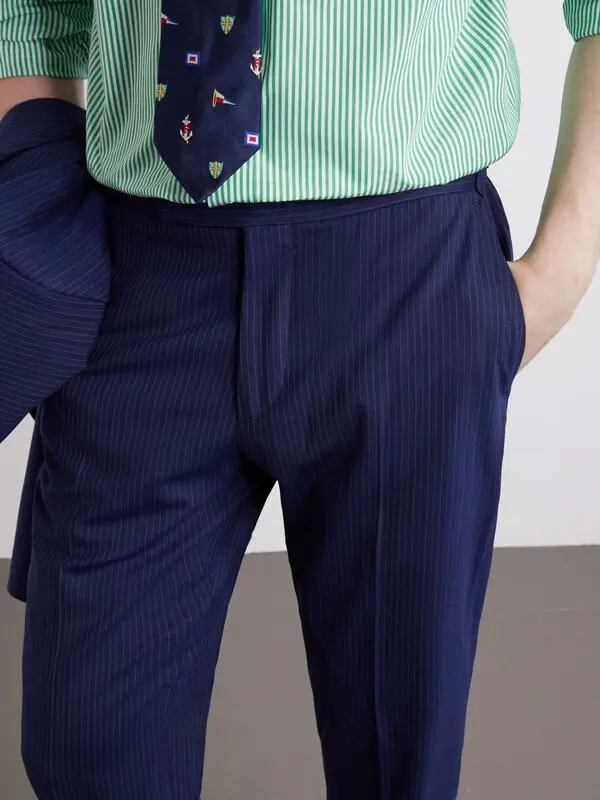 Polo Ralph Lauren Straight-leg Pinstriped Wool-blend Suit Trousers