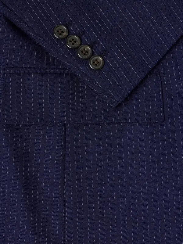 Polo Ralph Lauren Pinstriped Wool-blend Suit Jacket