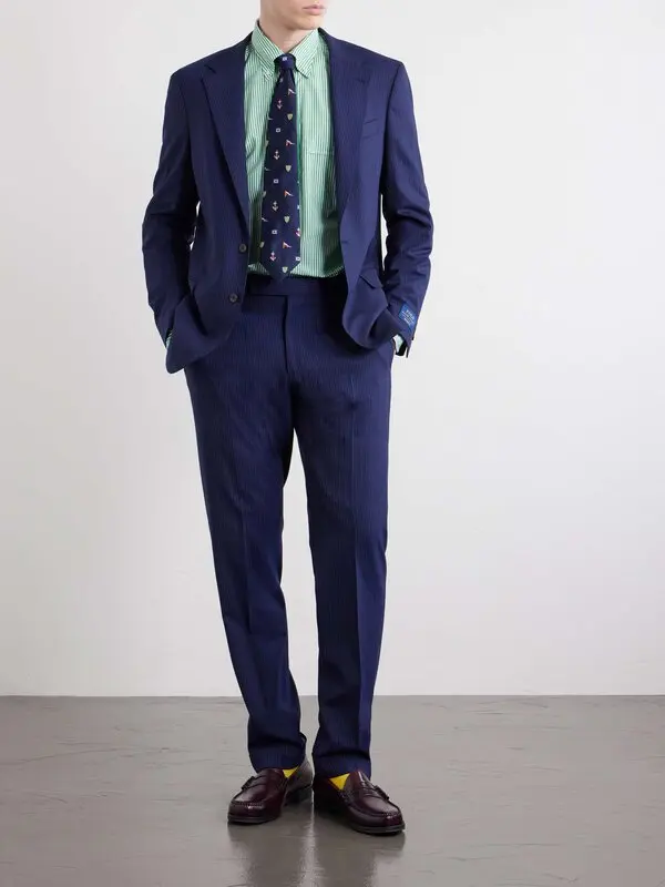 Polo Ralph Lauren Pinstriped Wool-blend Blazer