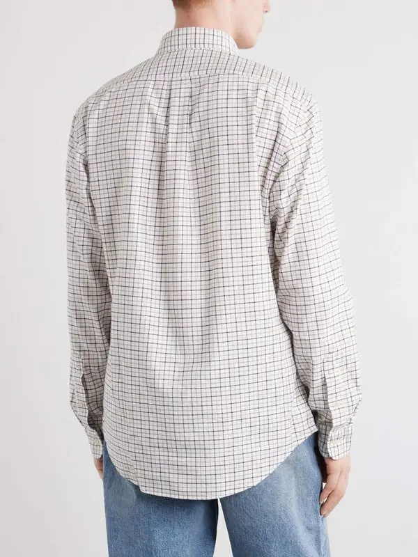Polo Ralph Lauren Logo-embroidered Checked Cotton Shirt