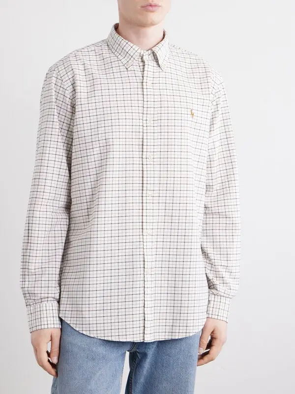 Polo Ralph Lauren Logo-embroidered Checked Cotton Shirt