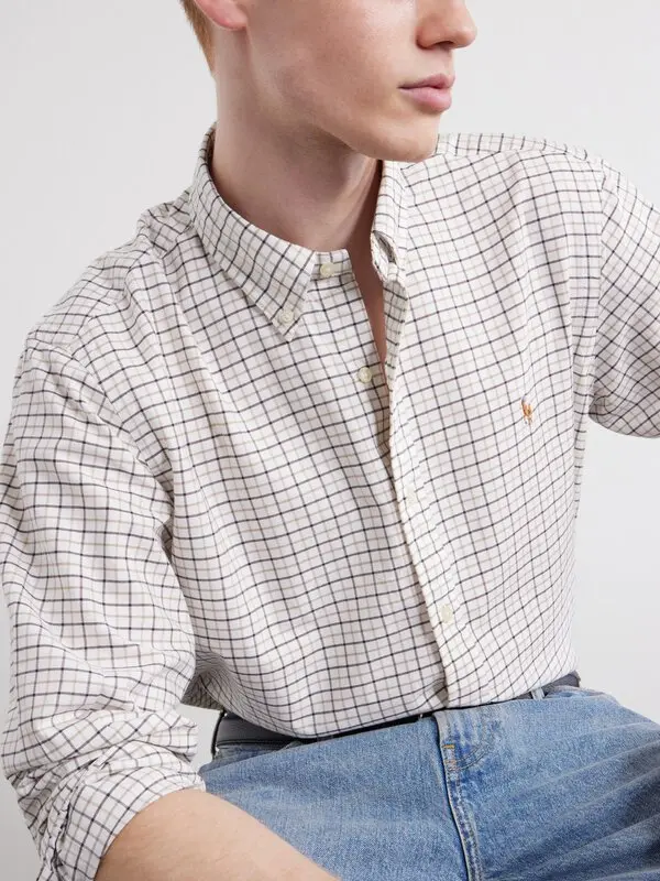 Polo Ralph Lauren Logo-embroidered Checked Cotton Shirt