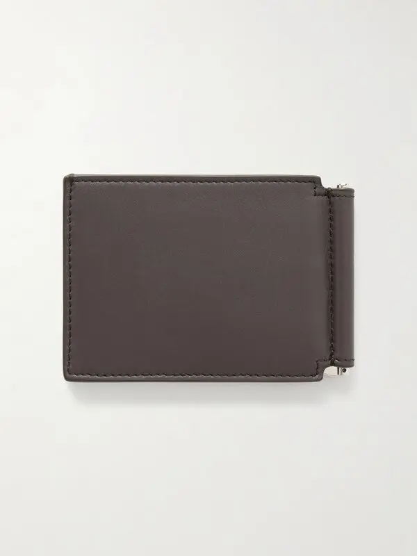 Brunello Cucinelli Logo-debossed Leather Billfold Wallet With Money Clip