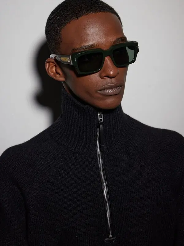 JACQUES MARIE MAGE Dakota Rectangular-frame Acetate Sunglasses