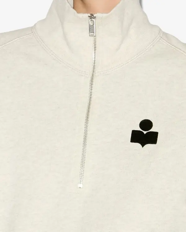 ETOILE Im Logo Cotton Sweatshirt - Ecru