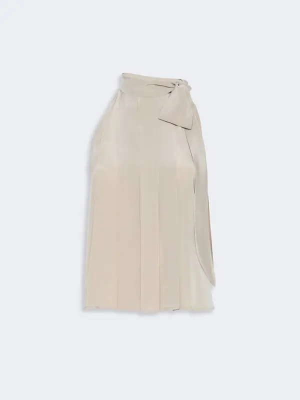Max Mara Sleeveless Crepe De Chine Top