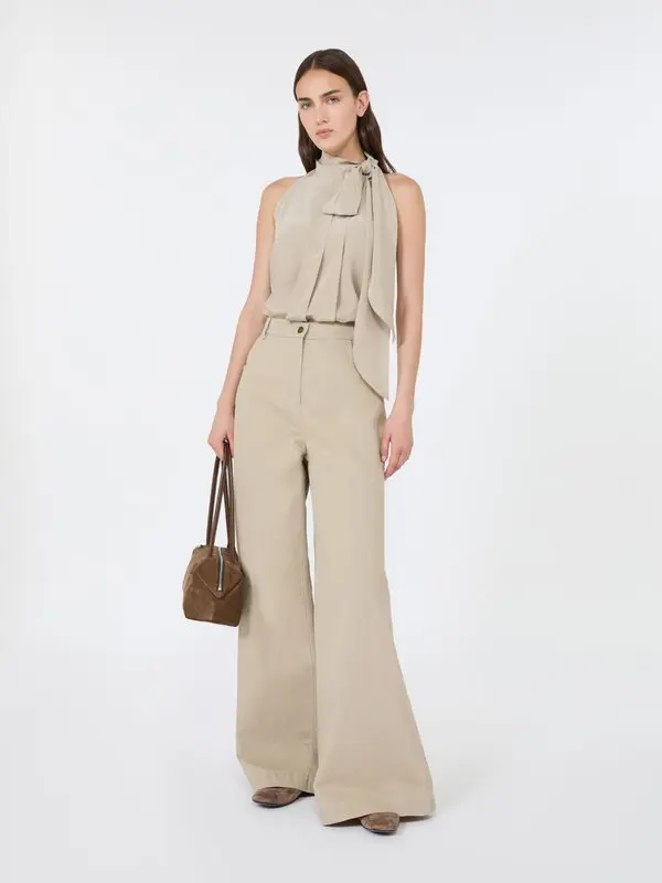 Max Mara Sleeveless Crepe De Chine Top