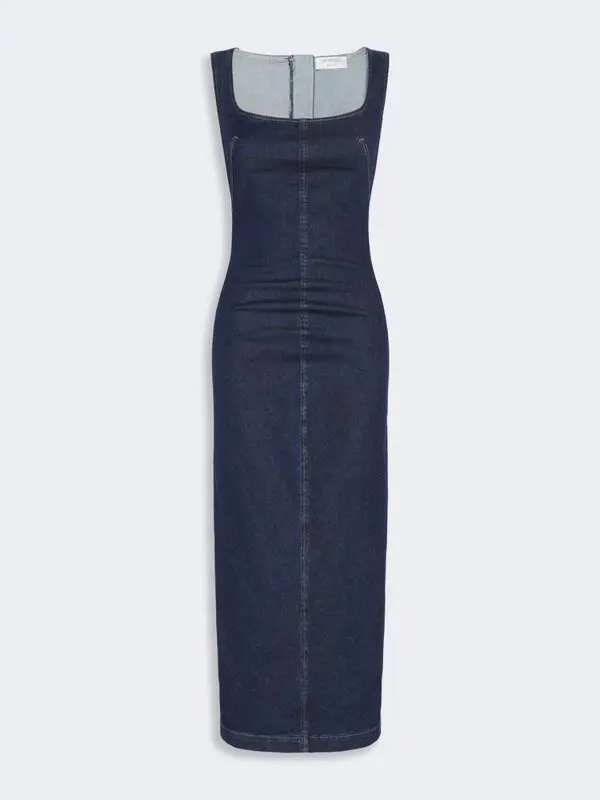 Max Mara Sleeveless Denim Sheath Dress
