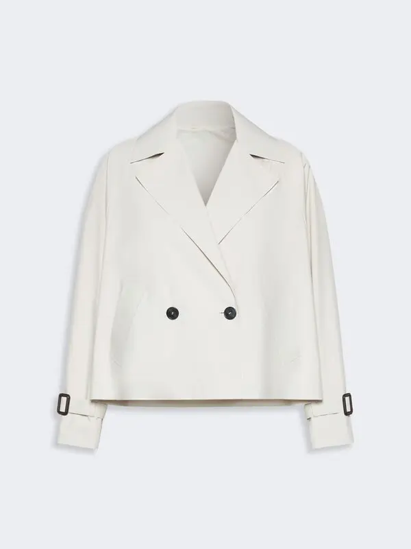 Max Mara Short Water-repellent Canvas Trench Coat