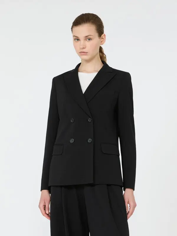 Max Mara Milano-knit Double-breasted Jersey Blazer