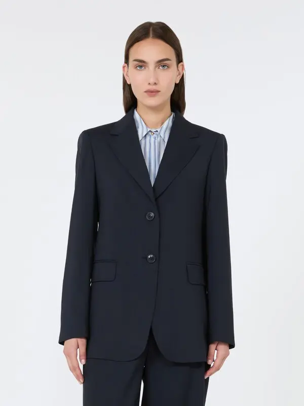 Max Mara Single-breasted Woollen Cloth Jacket