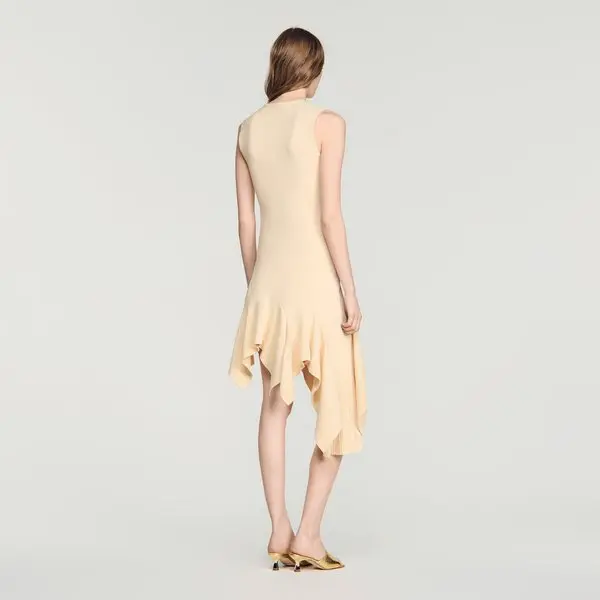 Sandro Asymmetric Knit Dress