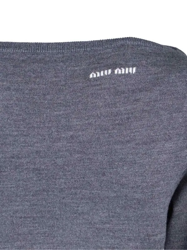 Miu Miu Crop Logo Sweater