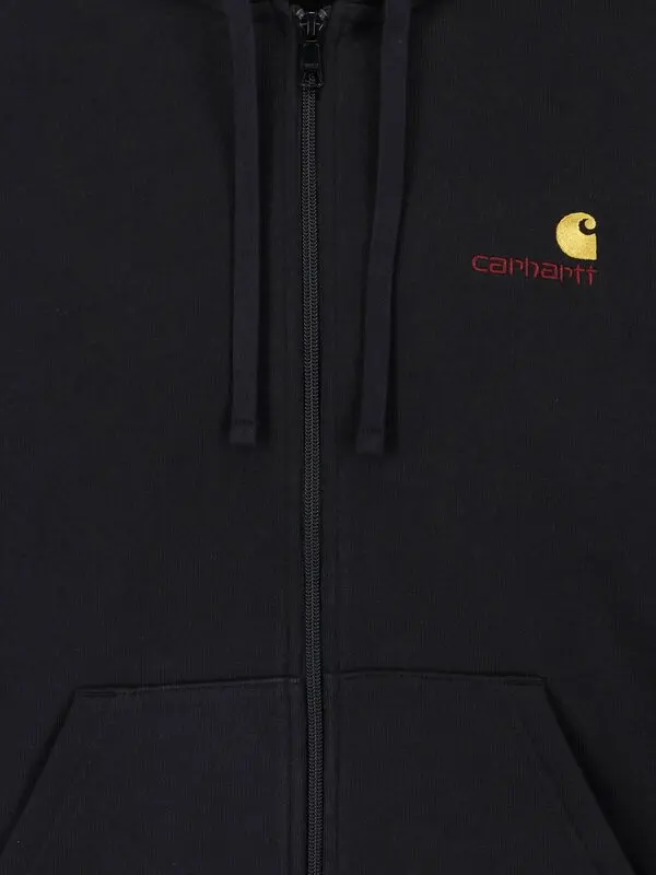 Carhartt Work In Progress American Script" Zip Hoodie - Black
