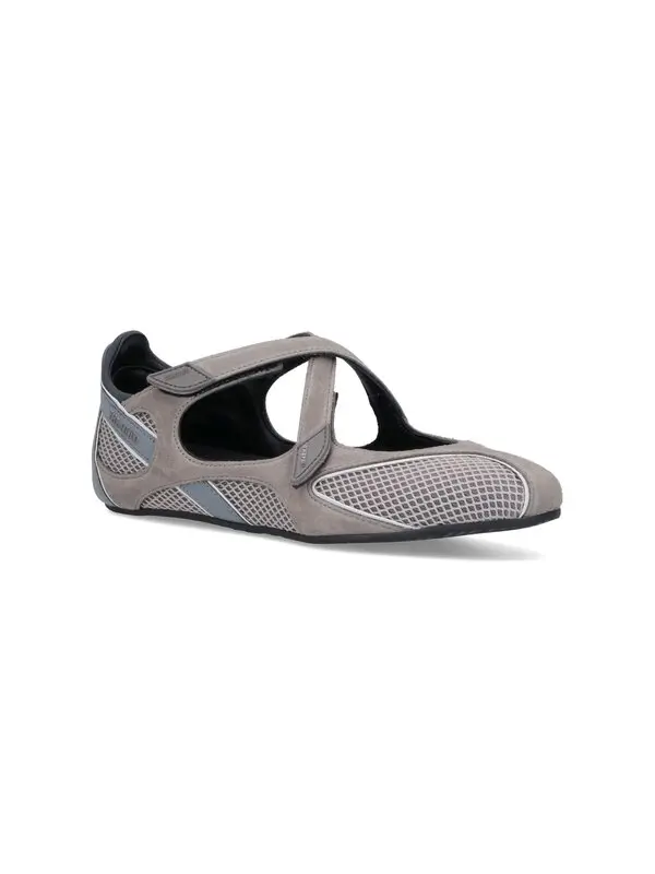 Attico Floor 01" Flat Ballerinas In Suede