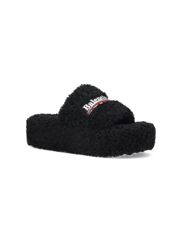 Balenciaga Slide Sandals "furry