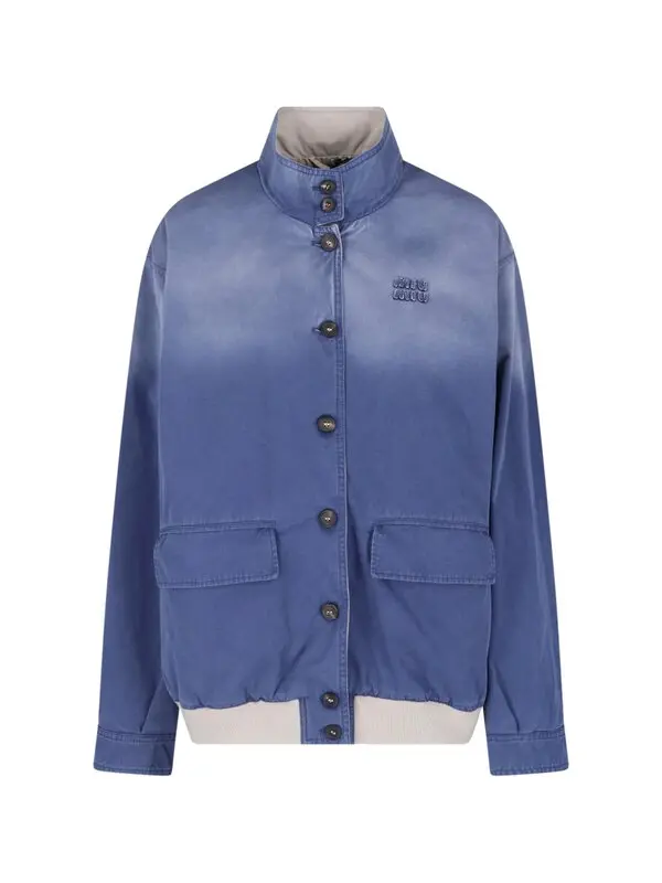 Miu Miu Cotton Twill Blouson Jacket