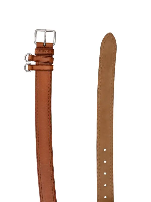 Miu Miu Leather Logo Belt
