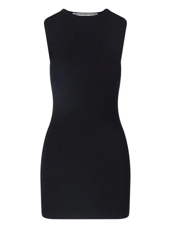 Alexander Wang Miu Miu Midi Logo Dress - Black