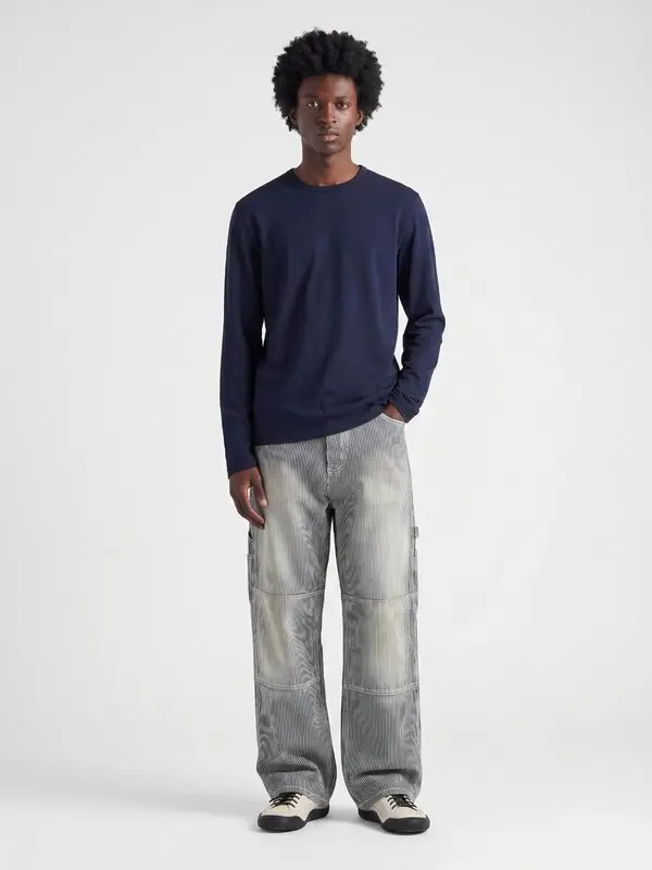 CULTURA Straight Striped Jeans