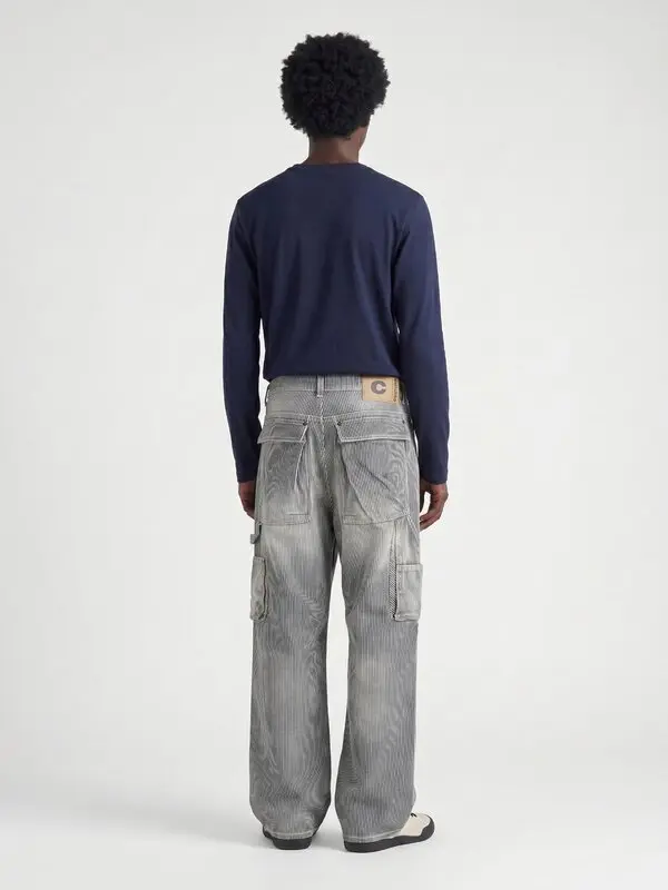 CULTURA Straight Striped Jeans