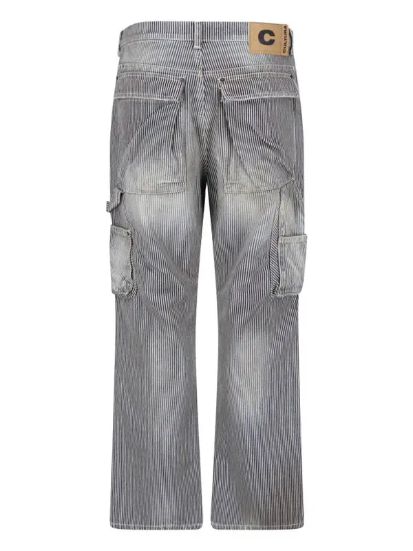 CULTURA Straight Striped Jeans