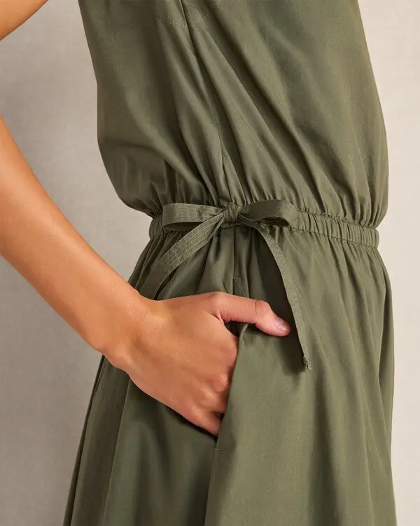 HAVEN WELL WITHIN Organic Cotton Poplin Side-tie Maxi Dress