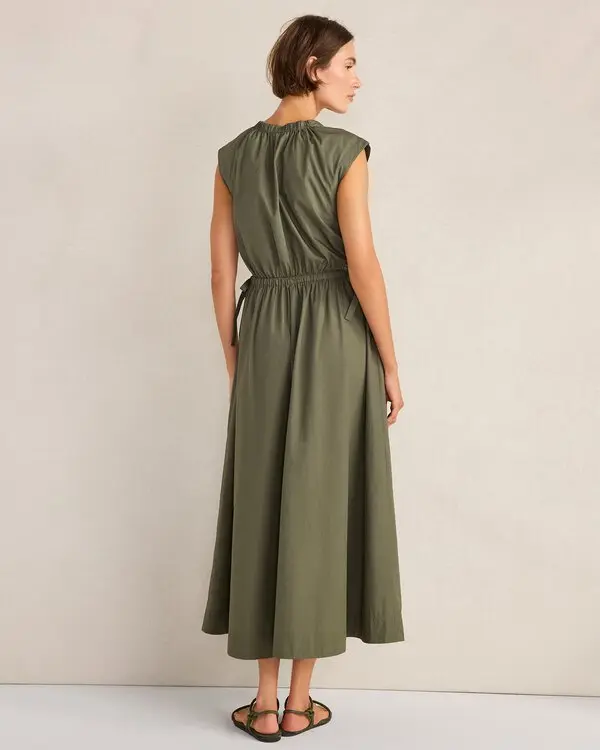 HAVEN WELL WITHIN Organic Cotton Poplin Side-tie Maxi Dress