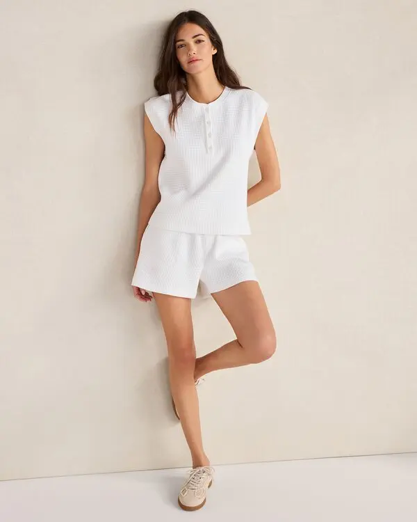 HAVEN WELL WITHIN Resti Organic Cotton Bold Waffle Henley