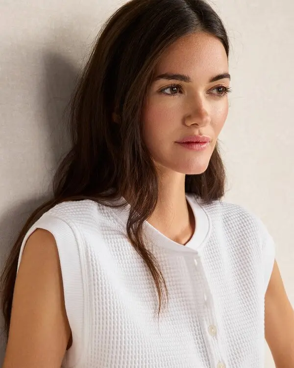 HAVEN WELL WITHIN Resti Organic Cotton Bold Waffle Henley
