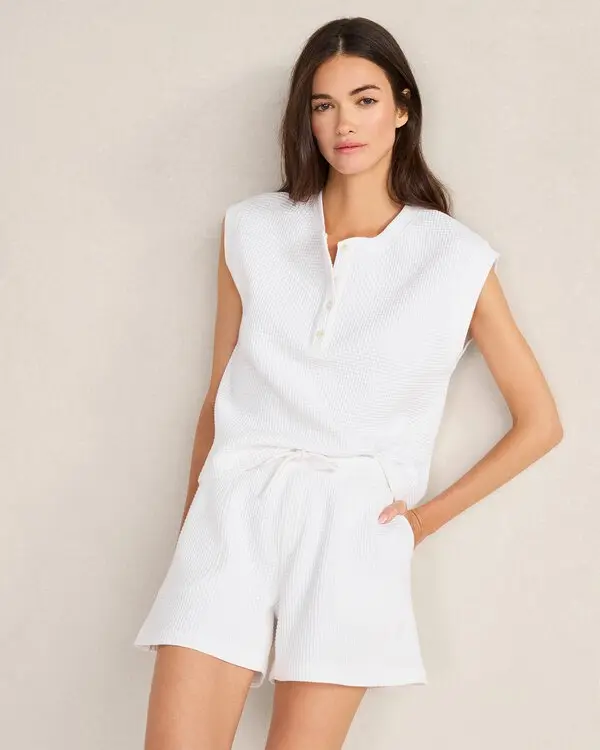 HAVEN WELL WITHIN Resti Organic Cotton Bold Waffle Henley