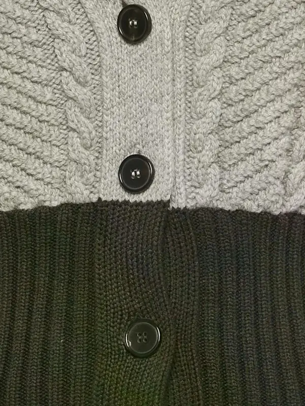 Alexander McQueen Cable Knit V-neck Mini Dress