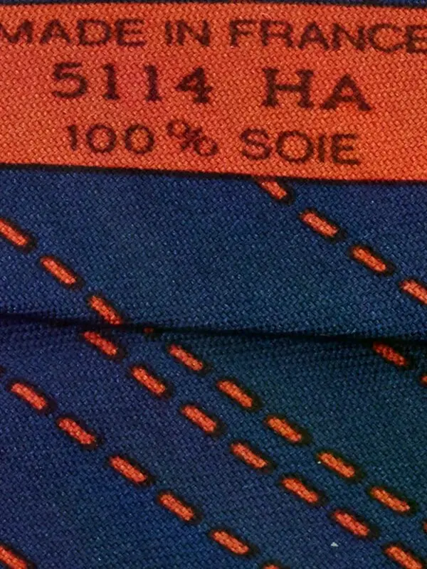 Hermès Diagonal-striped Silk Neck Tie