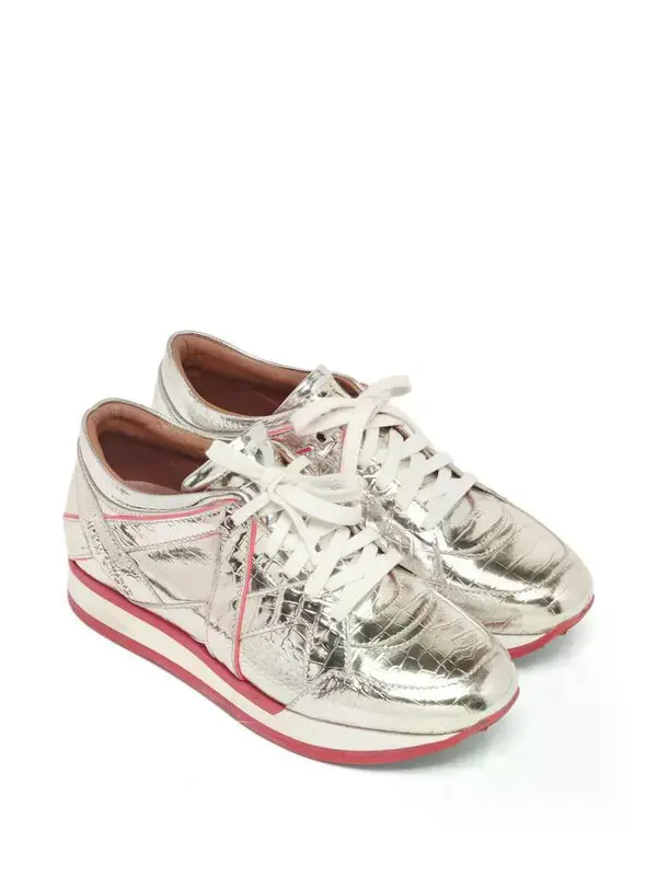 JIMMY CHOO London Croc-embossed Sneakers