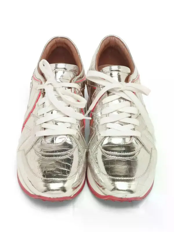 JIMMY CHOO London Croc-embossed Sneakers