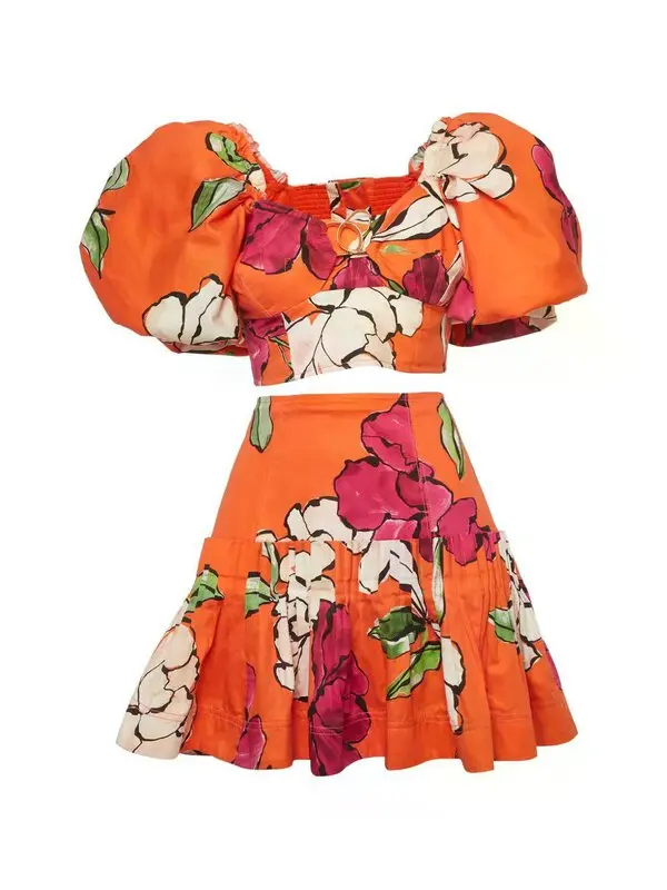 Aje Marcel Niki Floral-print Skirt Set