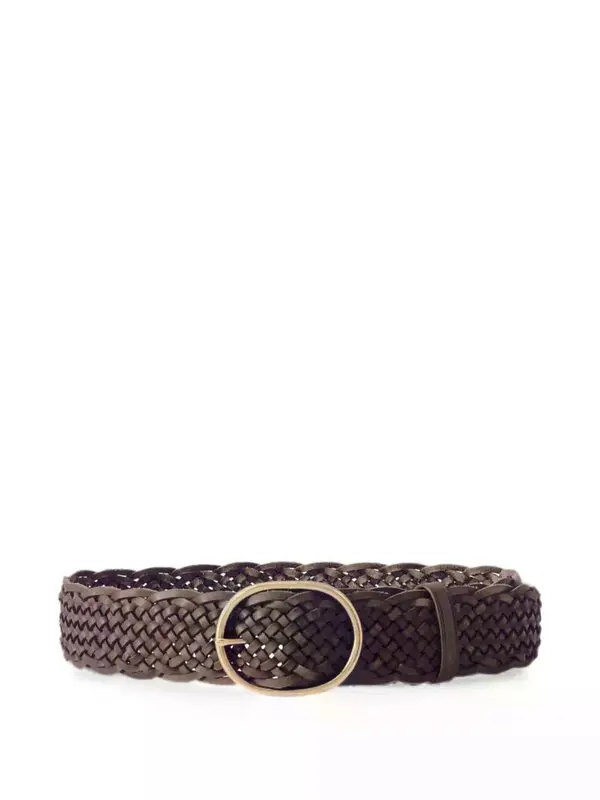 Dragon Diffusion Braided Leather Belt - Brown
