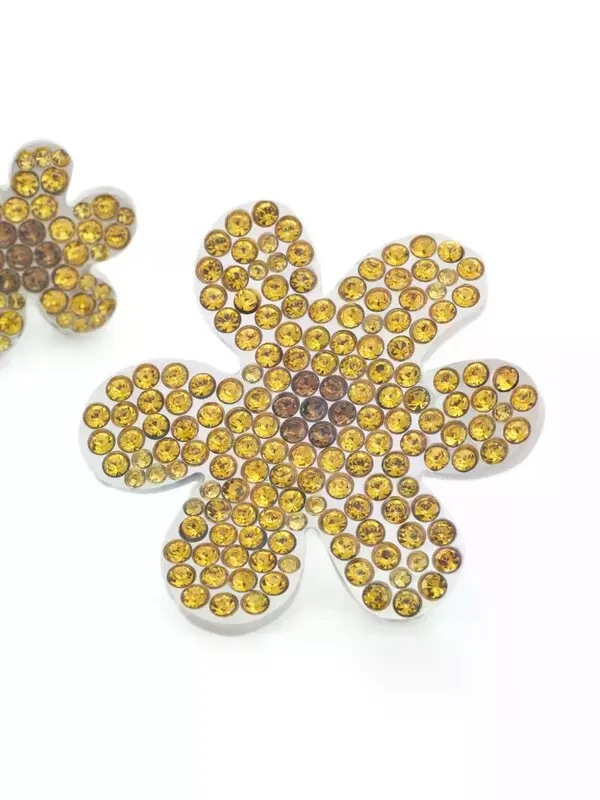 Marni Rhinestone Embellished Daisy Brooches