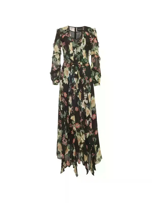 NICHOLAS Floral-print Ruffle Maxi Dress