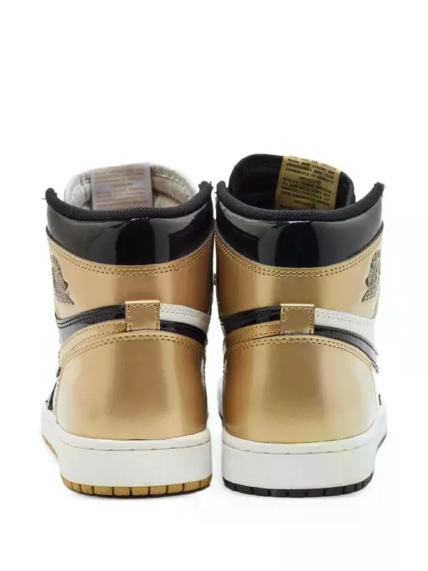JORDAN Air 1 Retro High-top Leather Sneakers - Black