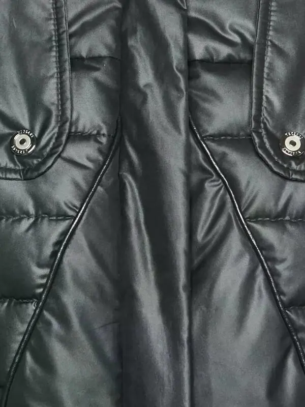 Versace Puffer Jacket With Fur Trim