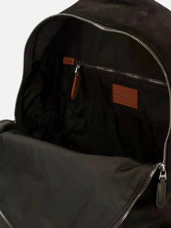 Santoni Suede Leather Backpack