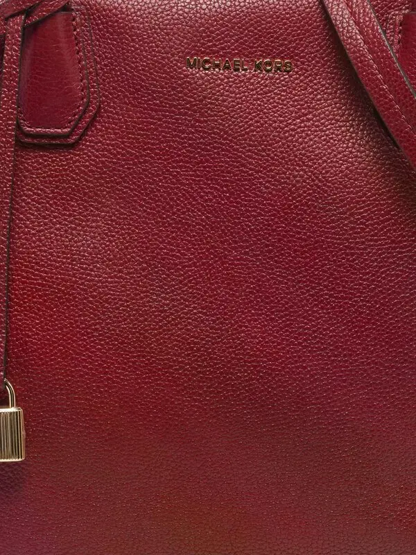Michael Kors Mercer Pebbled Leather Tote Bag - Red